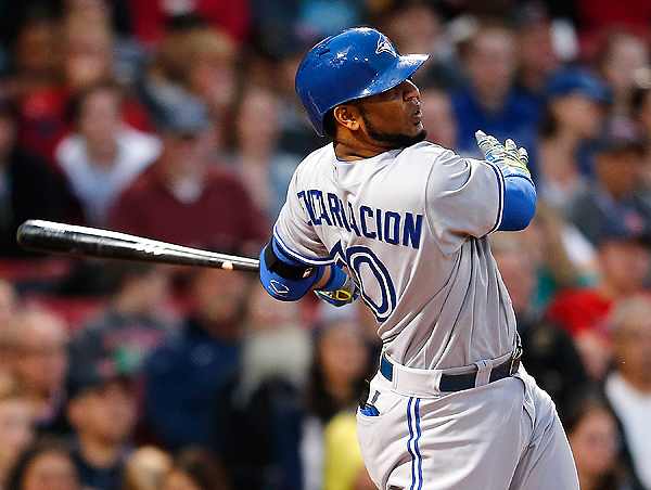 Edwin Encarnacion's outburst powers Blue Jays into share of first place ...