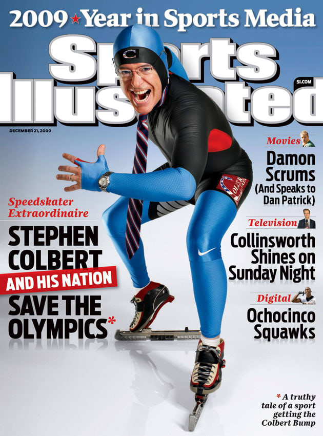 Stephen Colbert appears on the 2009 Year in Sports Media cover - Sports ...