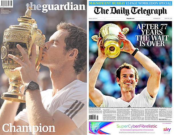 Photos: Andy Murray on front pages of newspapers across the globe ...