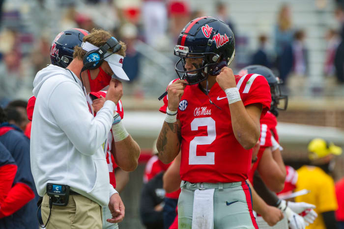 Quarterback Matt Corral Discusses Special Bond With Ole Miss Head Coach ...