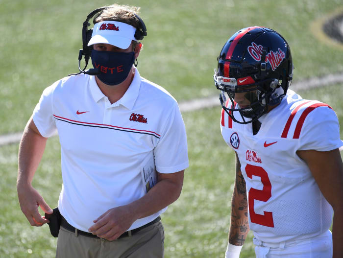 Quarterback Matt Corral Discusses Special Bond With Ole Miss Head Coach ...