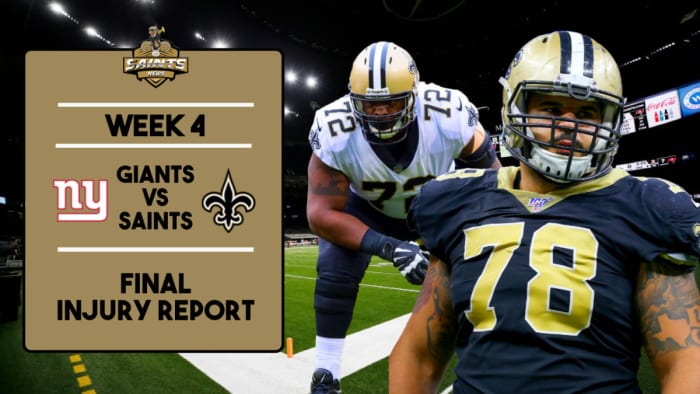 New Orleans Saints Final Injury Report for Week 4 - Sports Illustrated ...