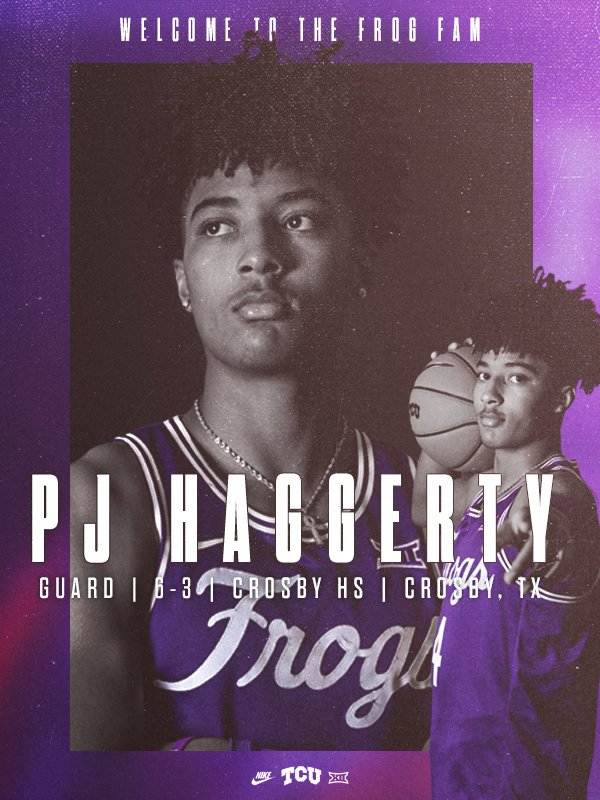 TCU Men's Basketball: PJ Haggerty Signs with the Frogs - Sports ...