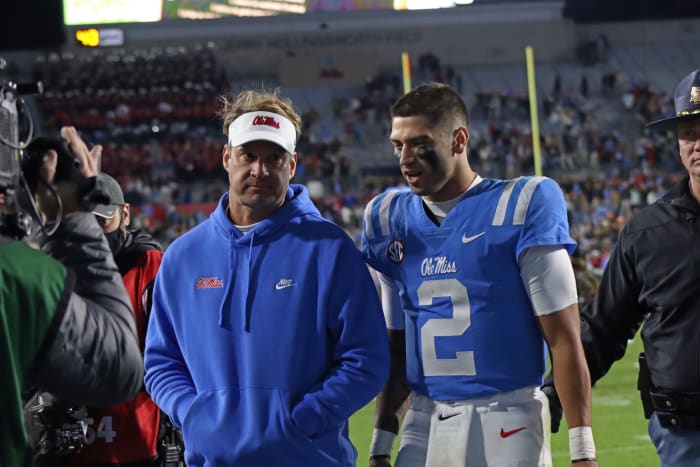 Quarterback Matt Corral Discusses Special Bond With Ole Miss Head Coach ...