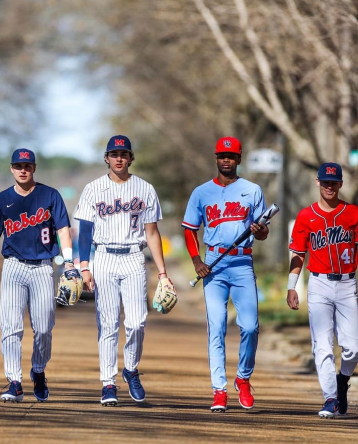 Ole Miss Baseball Holds Uniform Photoshoot on Oxford Square - The Grove ...