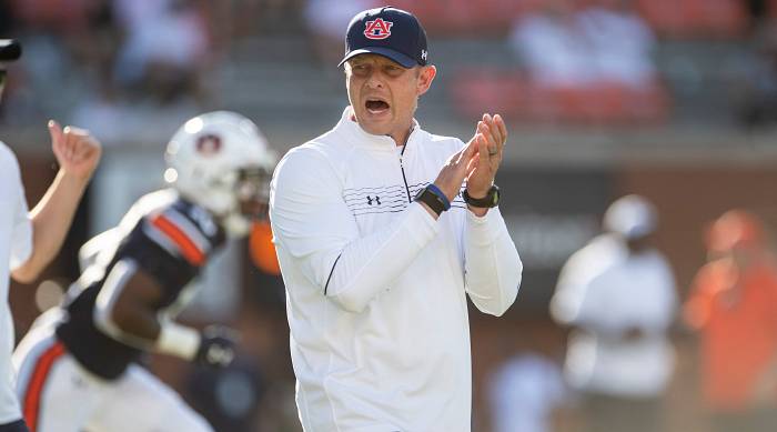 Auburn football coach Bryan Harsin addresses 'gorilla in the room ...