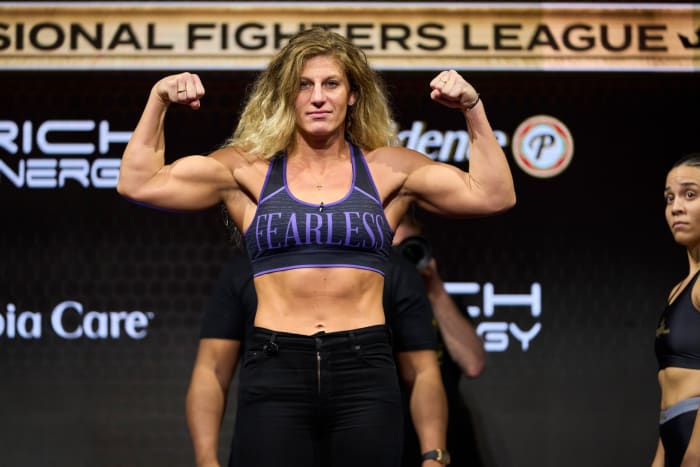 PFL champ Kayla Harrison returns to action on a mission at 2022 PFL 3 ...