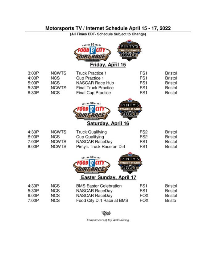 It's Time to Check Your (Racing) Schedule - Auto Racing Digest