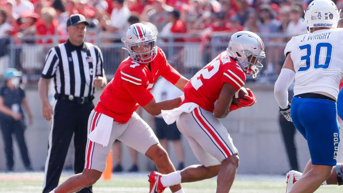 TreVeyon Henderson: Buckeyes star RB sets new freshman rushing record ...