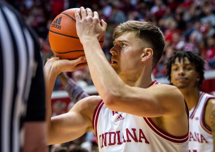 WATCH: Indiana Basketball's Miller Kopp Secures Big Three - Sports ...