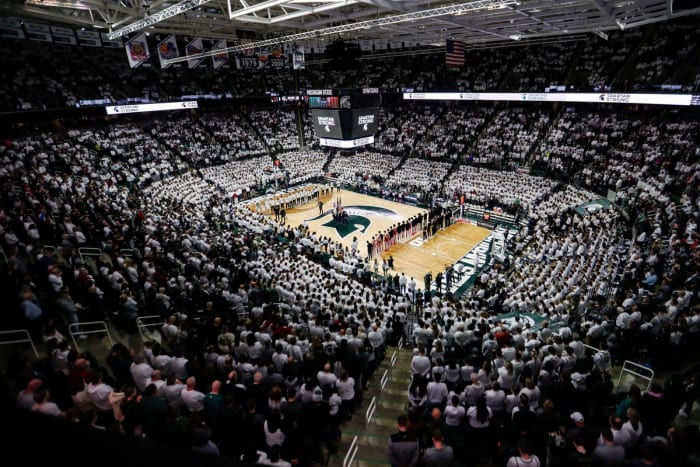 PHOTO GALLERY: Michigan State Basketball Gets First Win Since Tragedy ...