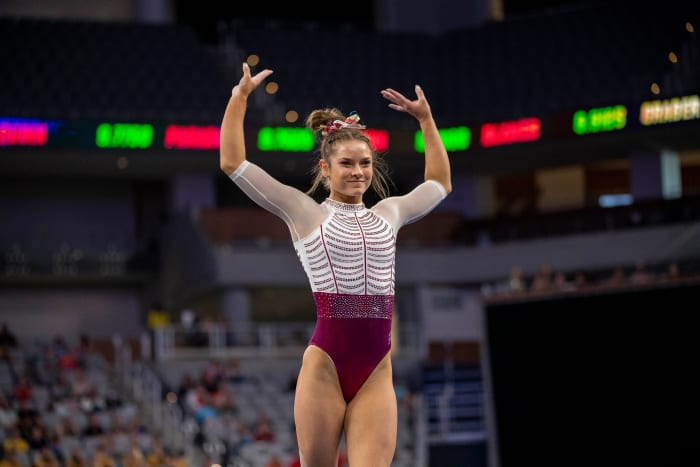OU Gymnastics: Oklahoma Enjoys Record-Setting Victory over WVU - Sports ...