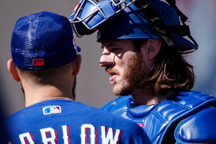 Watch: Watch: Jonah Heim's Mother-In-Law Throws Texas Rangers First ...