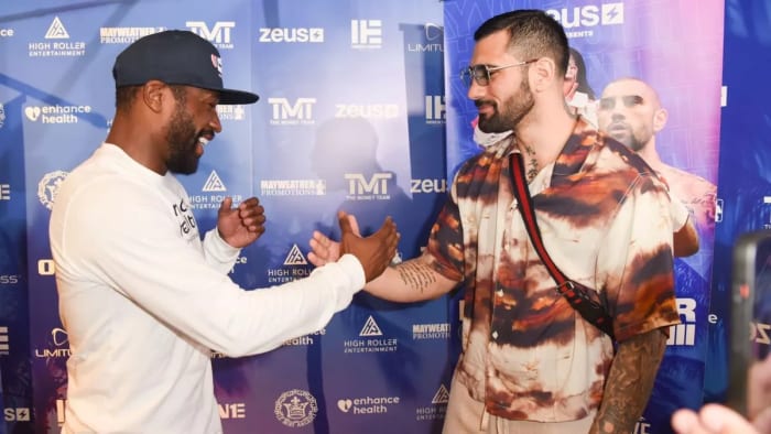 Floyd Mayweather vs. John Gotti III Stopped, Brawl Ensues - Sports ...