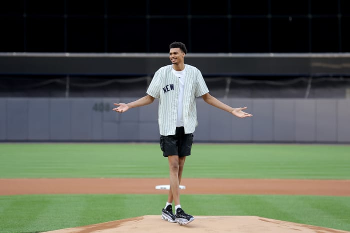 Victor Wembanyama Wears NOCTA x Nike Glide at Yankees Game - Sports ...