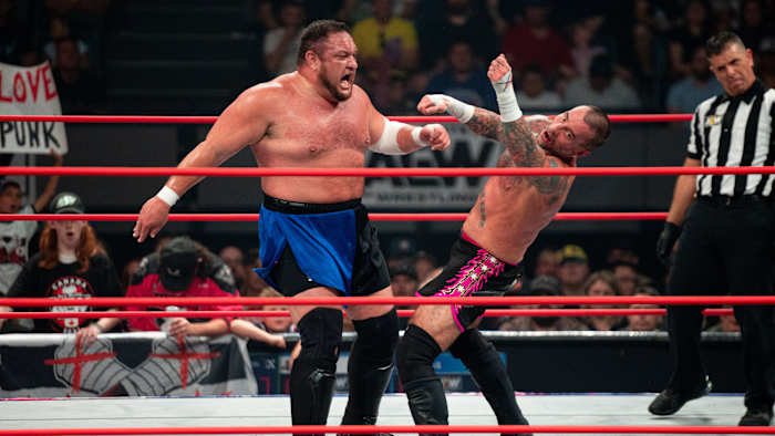 CM Punk’s AEW Collision match vs. Samoa Joe a brilliant throwback ...