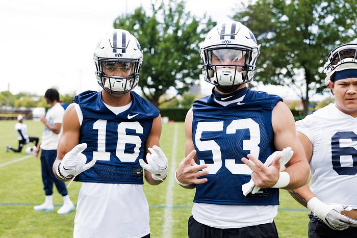 BYU WR Keanu Hill Makes Highlight Catch on First Day of Fall Camp - BYU ...