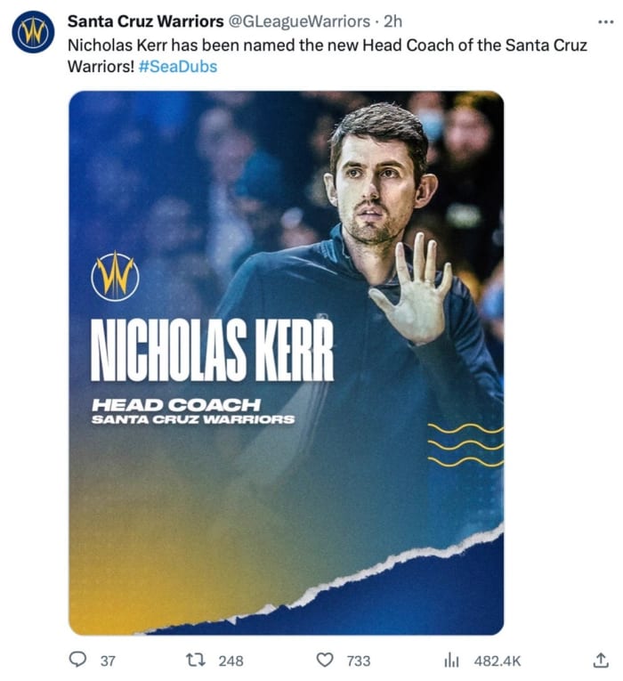 Ex-Cal Walk-On Nick Kerr Named Coach of Warriors' G-League Team ...