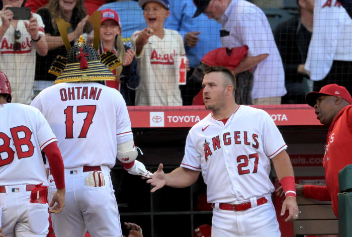 Angels News: Mike Trout, Shohei Ohtani Moment Immortalized in Baseball Card - Los Angeles Angels