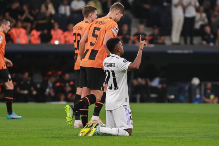 Rodrygo ties Raul record as Real Madrid take oontrol of UCL group ...
