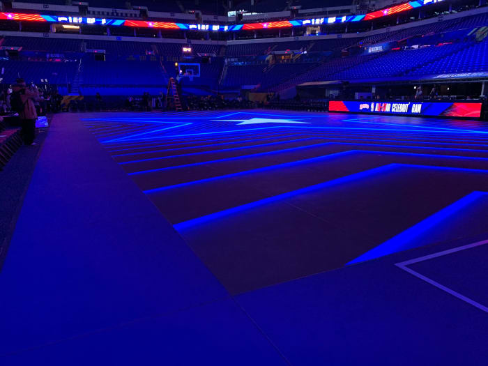 NBA provides a first look at the LED court the league will use at All ...