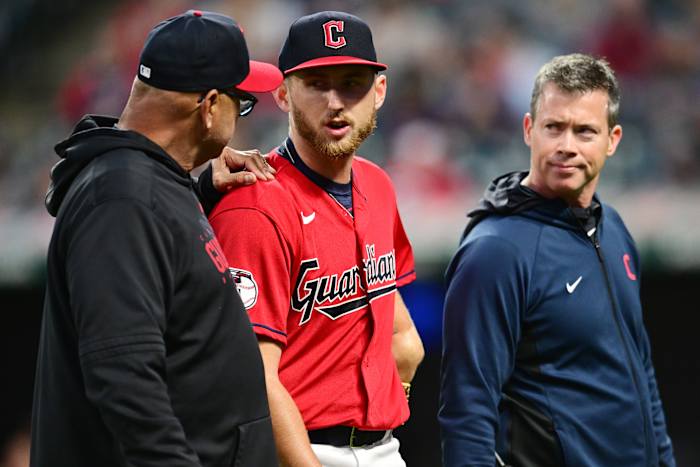Guardians' Rookie Tanner Bibee Placed on IL, Ending His Season - Sports Illustrated Cleveland ...