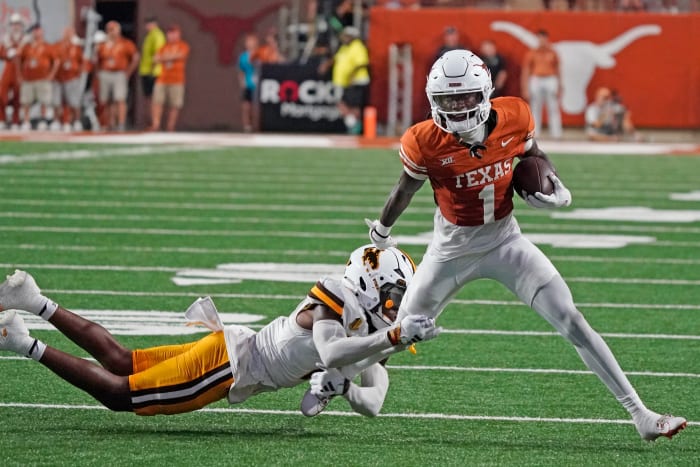 WATCH: Texas Longhorns' Xavier Worthy Flies Past BYU Cougars for Punt ...