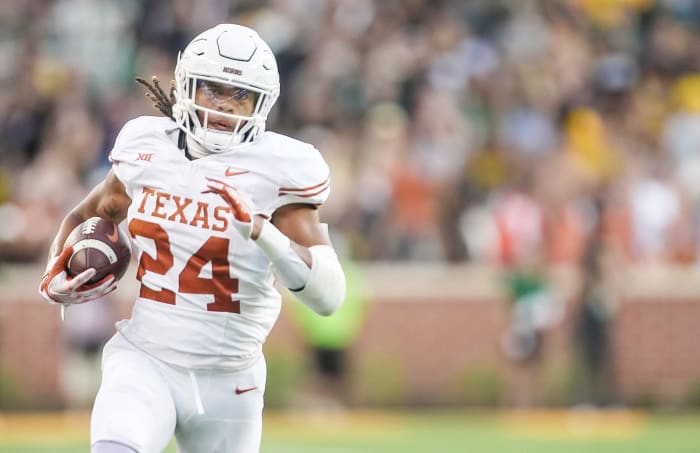 WATCH: Texas Longhorns RB Jonathon Brooks Breaks Free for TD vs. Kansas ...