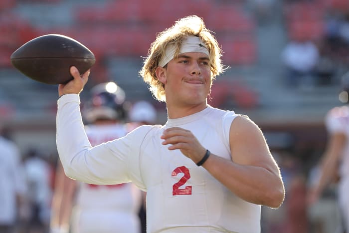 WATCH: Ole Miss Rebels QB Jaxson Dart Shows Off Wheels on Long ...