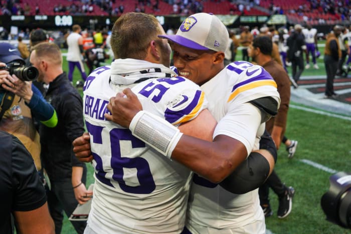 The Moment Josh Dobbs Walked Into Jubilant Vikings Locker Room After ...