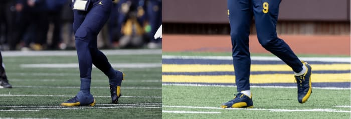 J.J. McCarthy Leads Michigan to Victory in Air Jordan 12 Cleats ...