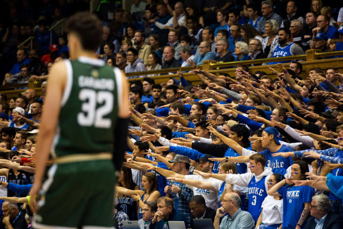 WATCH: New Duke Football Head Coach Gives Fist Pumps to Cameron Crazies ...
