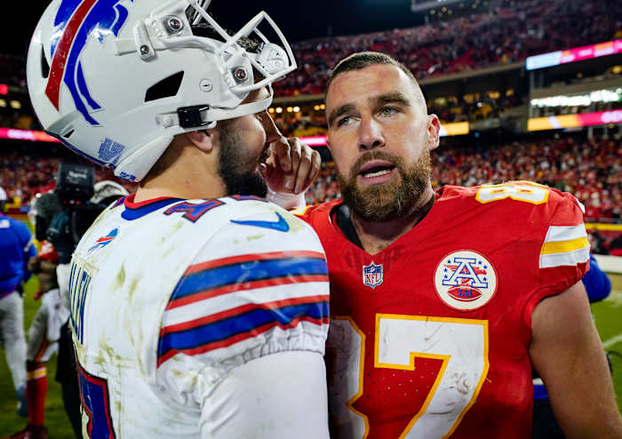 Mics Caught Travis Kelce’s Classy Message to Josh Allen Moments After Chiefs’ Loss to Bills ...