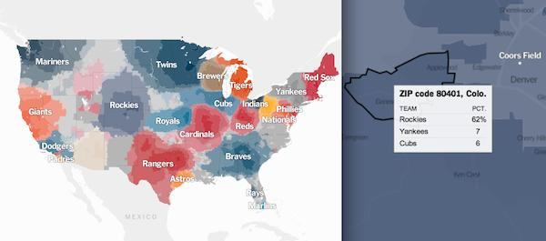 Interactive Map Breaks Down MLB Fandom in Your Area - Sports Illustrated