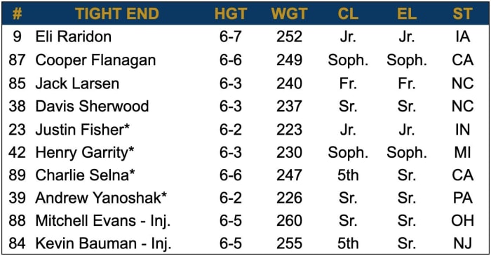 Notre Dame Spring Preview: Tight End - Sports Illustrated Notre Dame ...