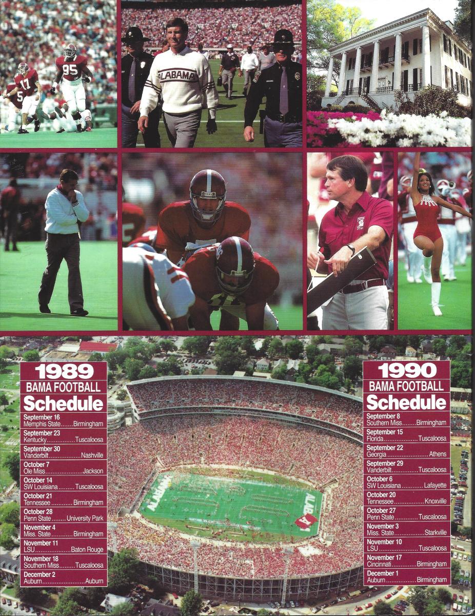 Alabama football-1989-Bill Curry-media guide-Jimmy Bank - Sports ...