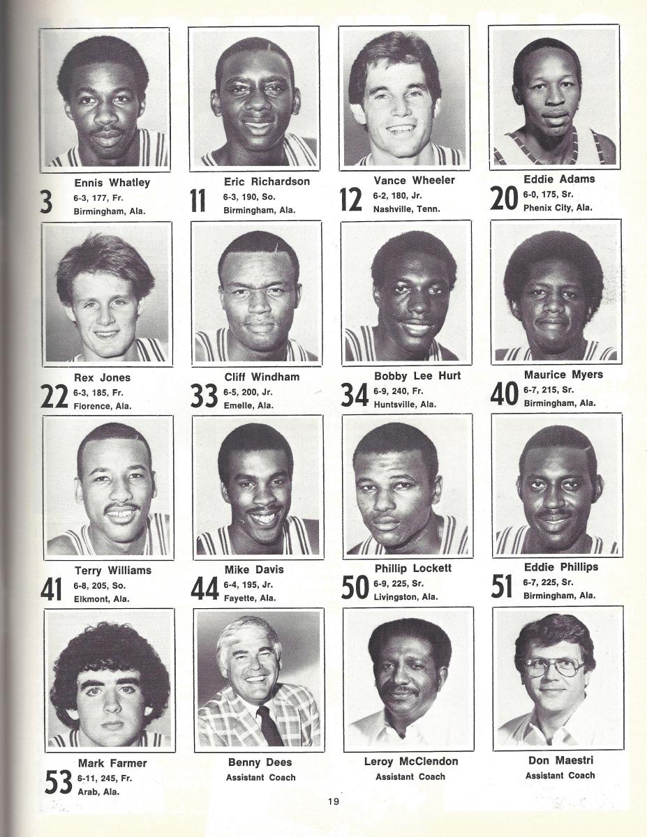 Alabama Basketball 1981, 1982 - North Carolina Basketball - James ...