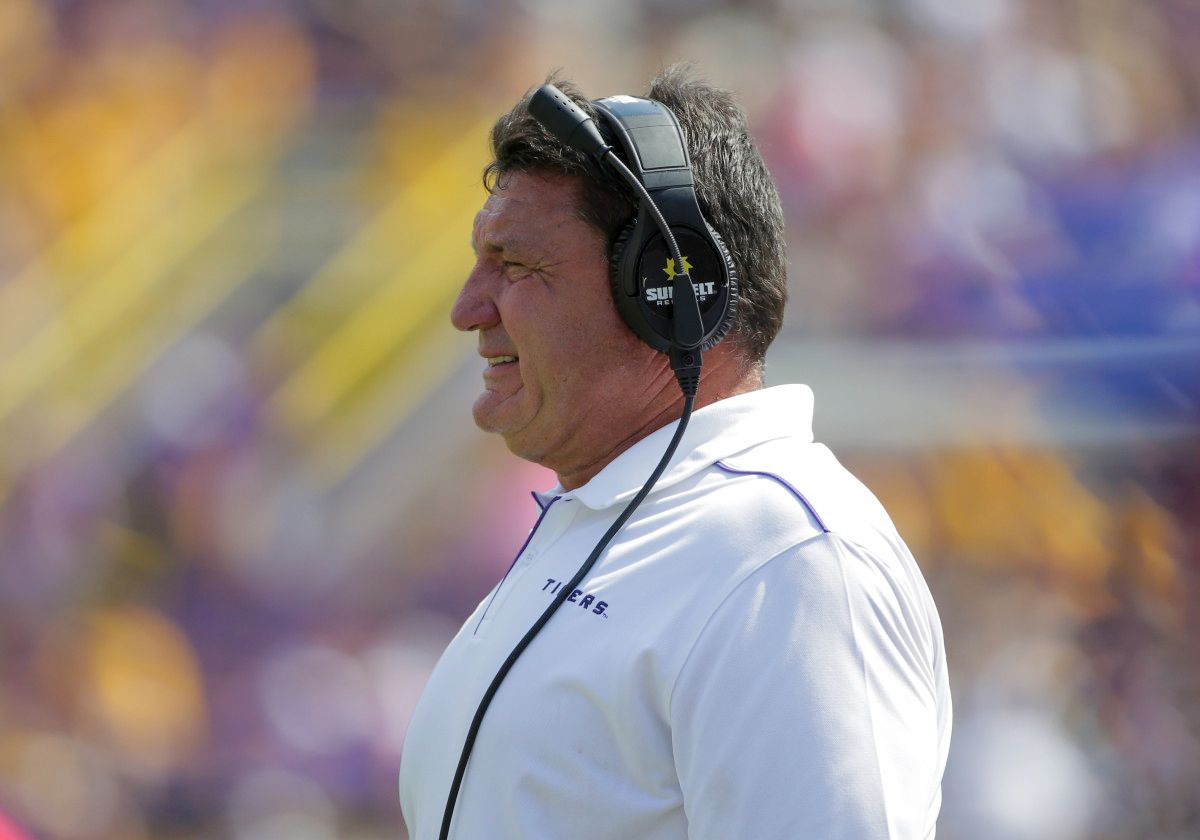 LSU coach Ed Orgeron previews top-10 matchup with No. 7 Florida, noting ...