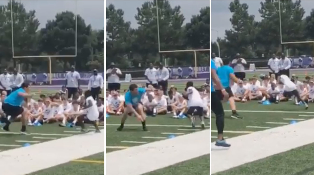 Luke Kuechly: Kid jukes out Panthers star LB then gets tackled (video ...