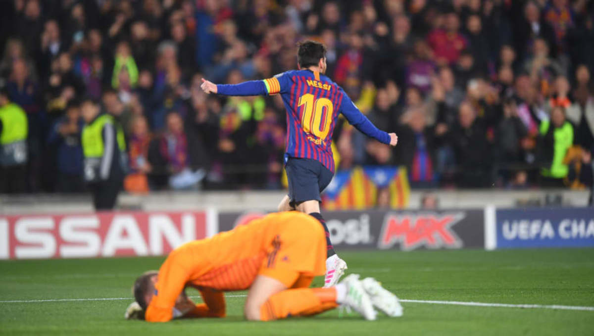 Lionel Messi Admits He Was Lucky to Score Both Goals Against Manchester ...