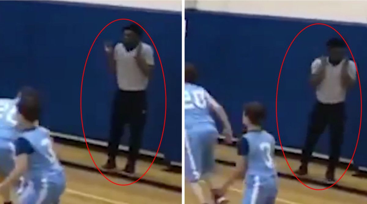Ref shakes in reaction to kid's crossover hesitation dribble video ...