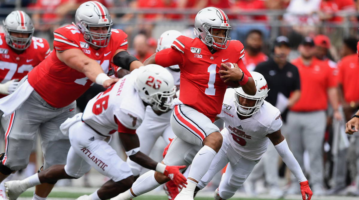 Justin Fields: Ohio State football QB shines in debut with five ...