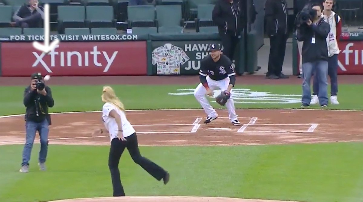 Worst first pitch of all time nails photographer - Sports Illustrated