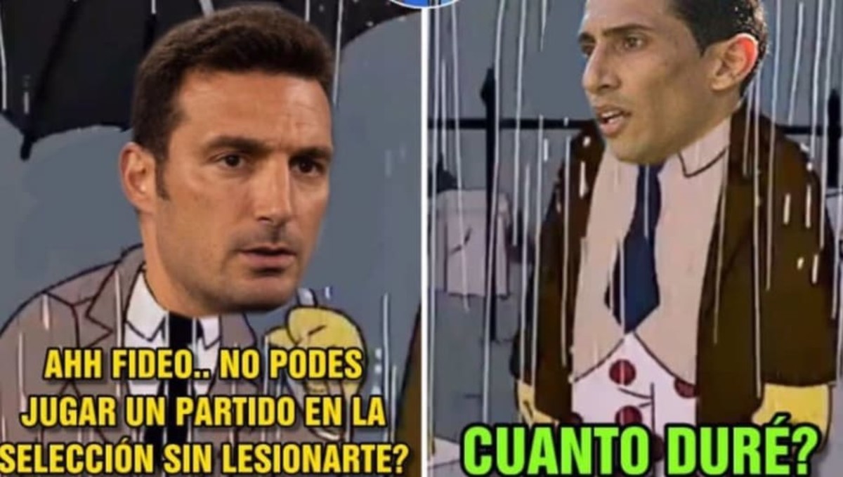Los mejores memes por una nueva lesión de Ángel Di María en la ...