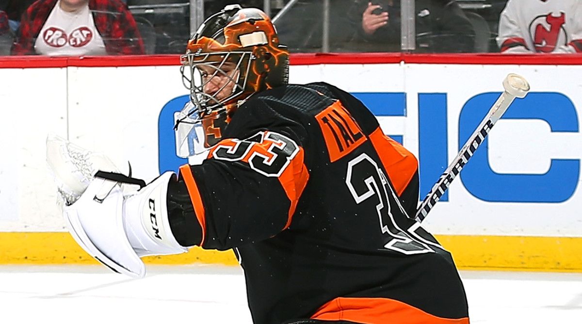 Flyers set NHL goaltender record in Cam Talbot's first start - Sports ...