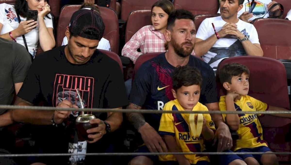 VÍDEO | Mateo Messi celebró un gol que no fue e hizo estallar de risa a Messi y a Suárez ...