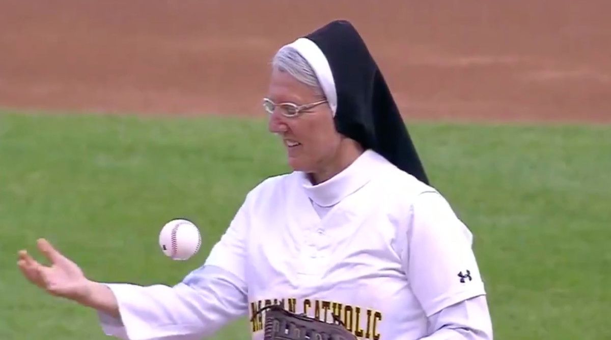 Sister Mary Jo bobblehead: Nun gets bobblehead after first pitch ...
