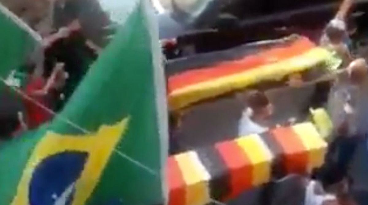Brazil fans hold funeral for Germany's World Cup (video) - Sports ...