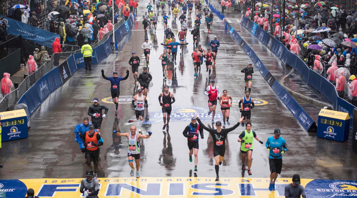 Boston Marathon: Cancer survivor finishes race after break - Sports ...