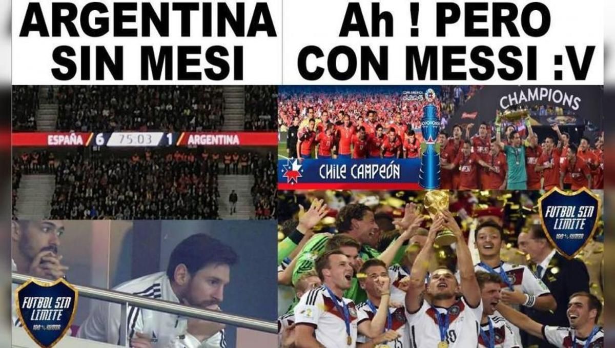 Los mejores memes de la paliza de España a Argentina, los fallos de ...